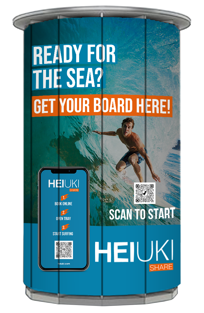 The HEIUKI surf vending machines: The innovative rental system!